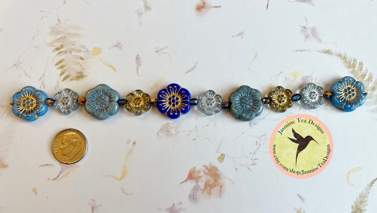 Gardens Bead Mix, 7 Inch Strand, Table Cut Czech Glass Flower Beads in ...