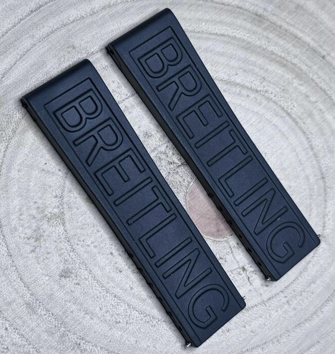 Breitling 22mm Rubber Strap Black Luxury Watch Accessory - Etsy
