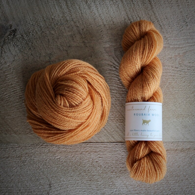 Roubaix Wool's flower Naturally Dyed Yarn 2-ply Fingering Wt. CVM Wool ...