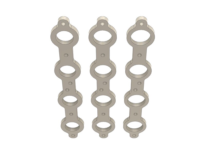 Chevrolet LS Header Flange DXF Files | 3-in-1 Round Port (digital ...