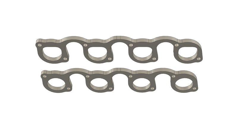 Ford SBF SC1 Header Flange DXF File | Small Block Ford Exhaust Manifold ...