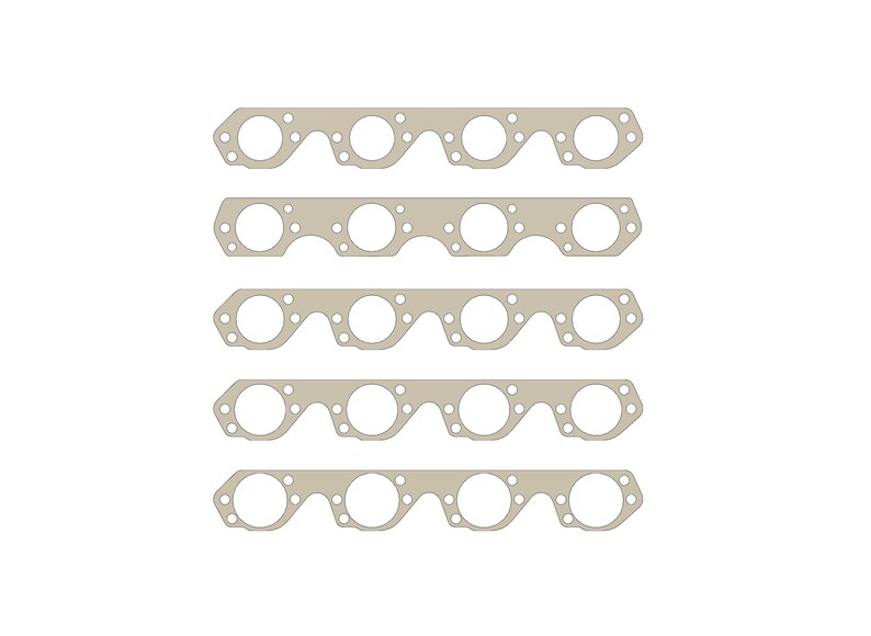 Ford SBF Trick Flow Header Flange DXF | CNC Cutting Template (digital ...