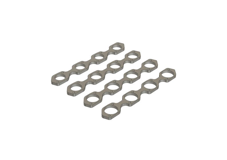 Ford SBF Trick Flow Round Port Header Flange DXF 4 Sizes in CNC Laser ...