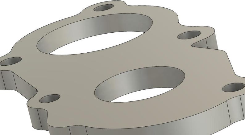 Mazda RX7 Turbo Flange DXF File, Series 5 Exhaust Outlet (digital ...