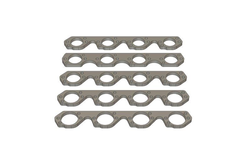 Ford SBF Trick Flow Header Flange DXF | CNC Cutting Template (digital ...