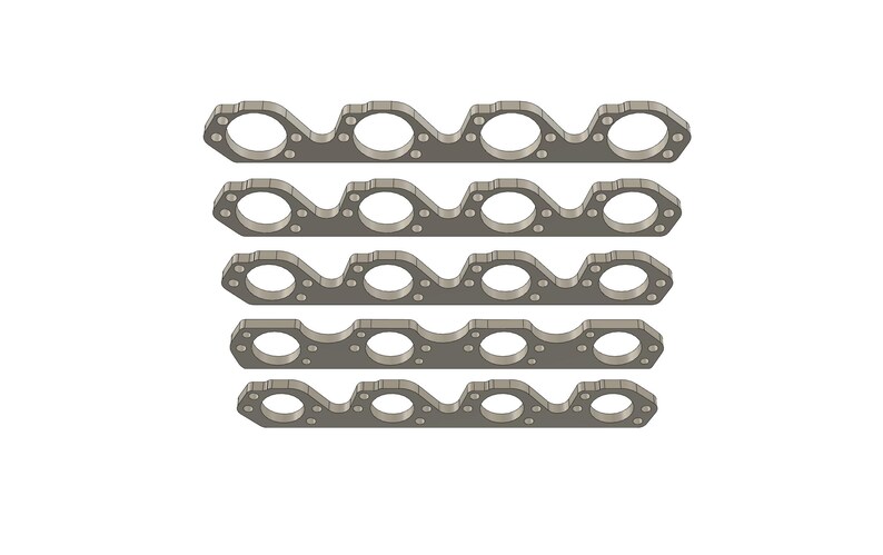 Ford SBF Trick Flow Header Flange DXF | CNC Cutting Template (digital ...