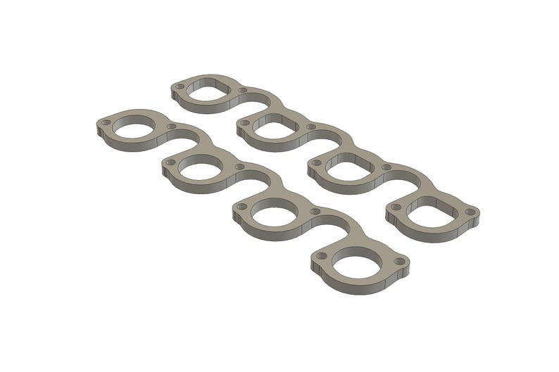 Ford SBF SC1 Header Flange DXF File | Small Block Ford Exhaust Manifold ...