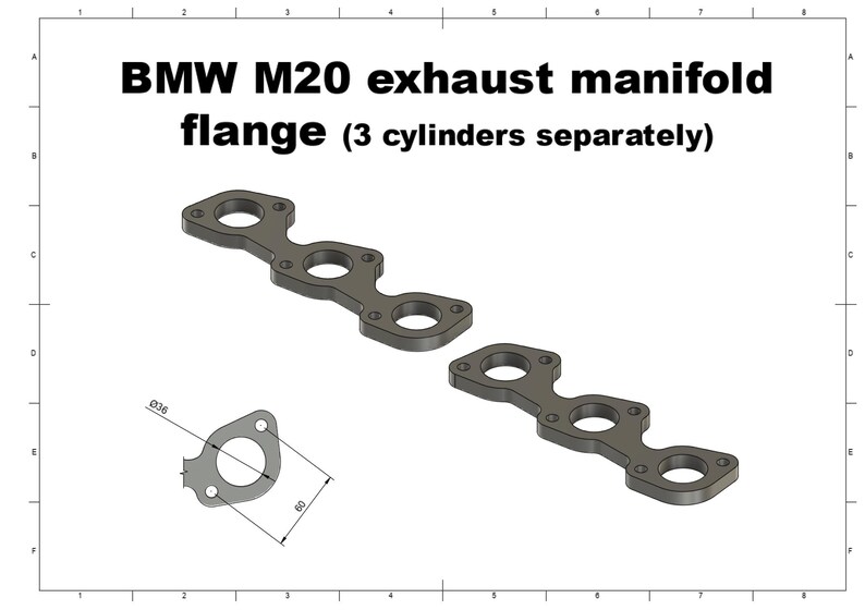 BMW M20 Exhaust Flange | CNC Laser/plasma DXF File - Etsy