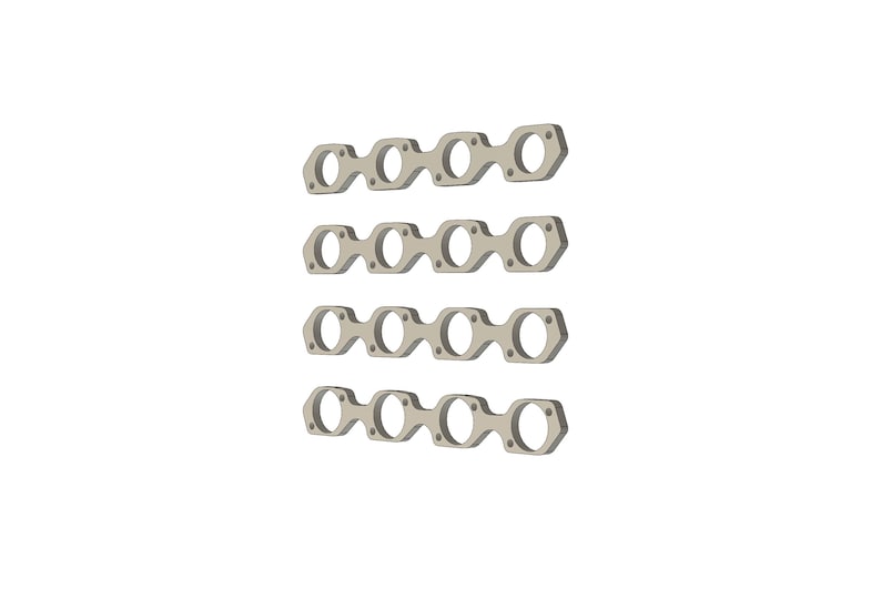 Ford SBF Trick Flow Round Port Header Flange DXF 4 Sizes in CNC Laser ...