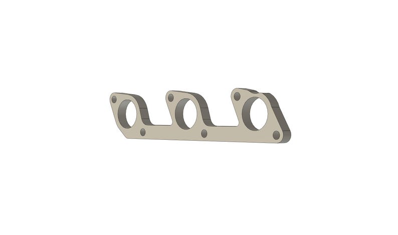 Ford V6 Exhaust Header Flange DXF | Digital Cut File | Header ...