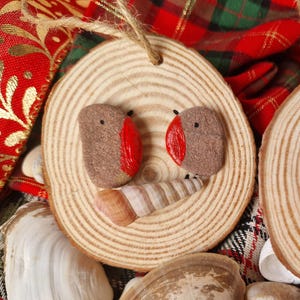 Pebble Art Christmas Decoration Ornament Tree Hanging Handmade Festive ...