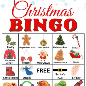 Christmas Bingo Game Printable Activity for Care Homes, Families ...