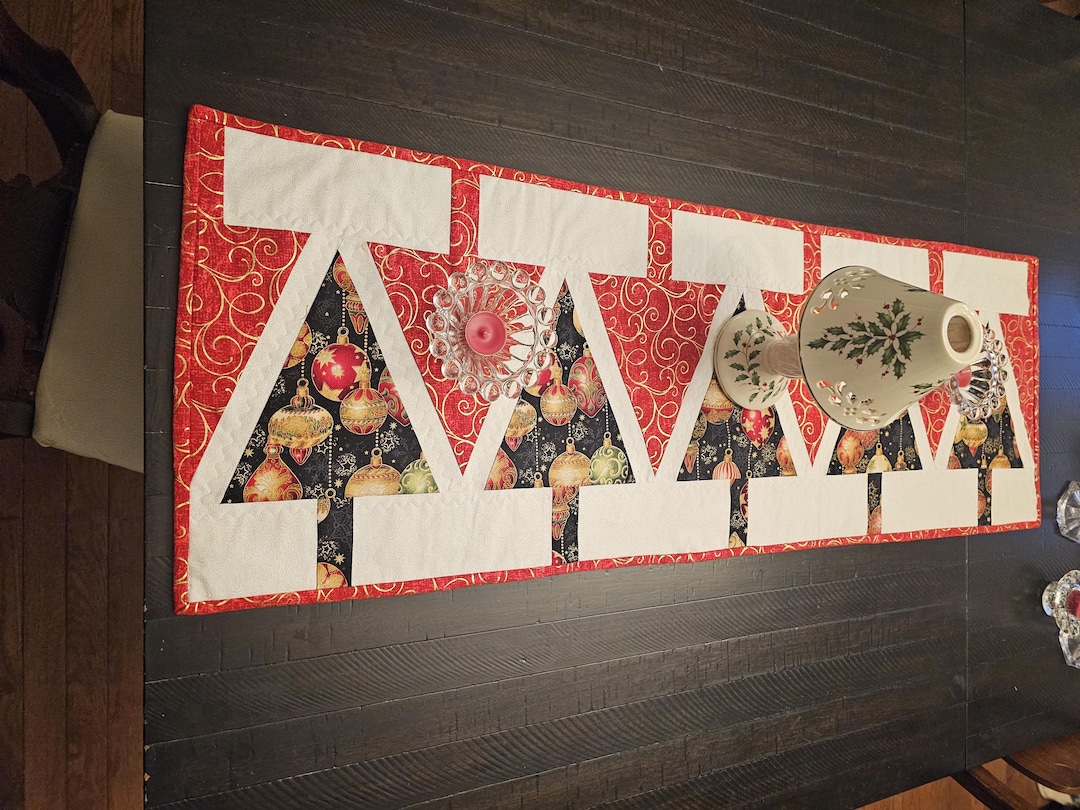 Quilted Christmas Tree Table Runner - Etsy