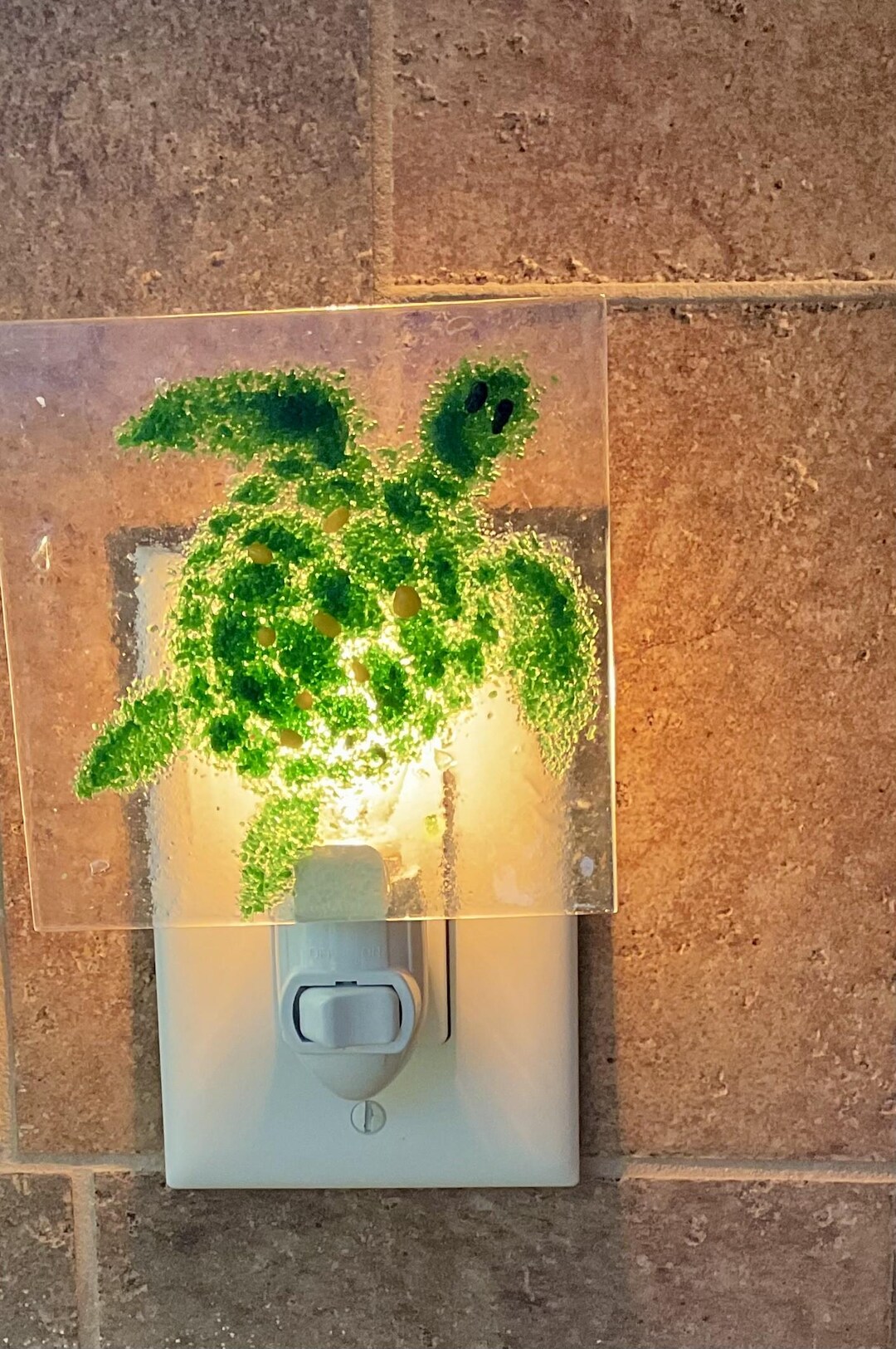 Turtle Nite Lite With Sparkling Chips Gives off a Warm Glow. Home Decor ...