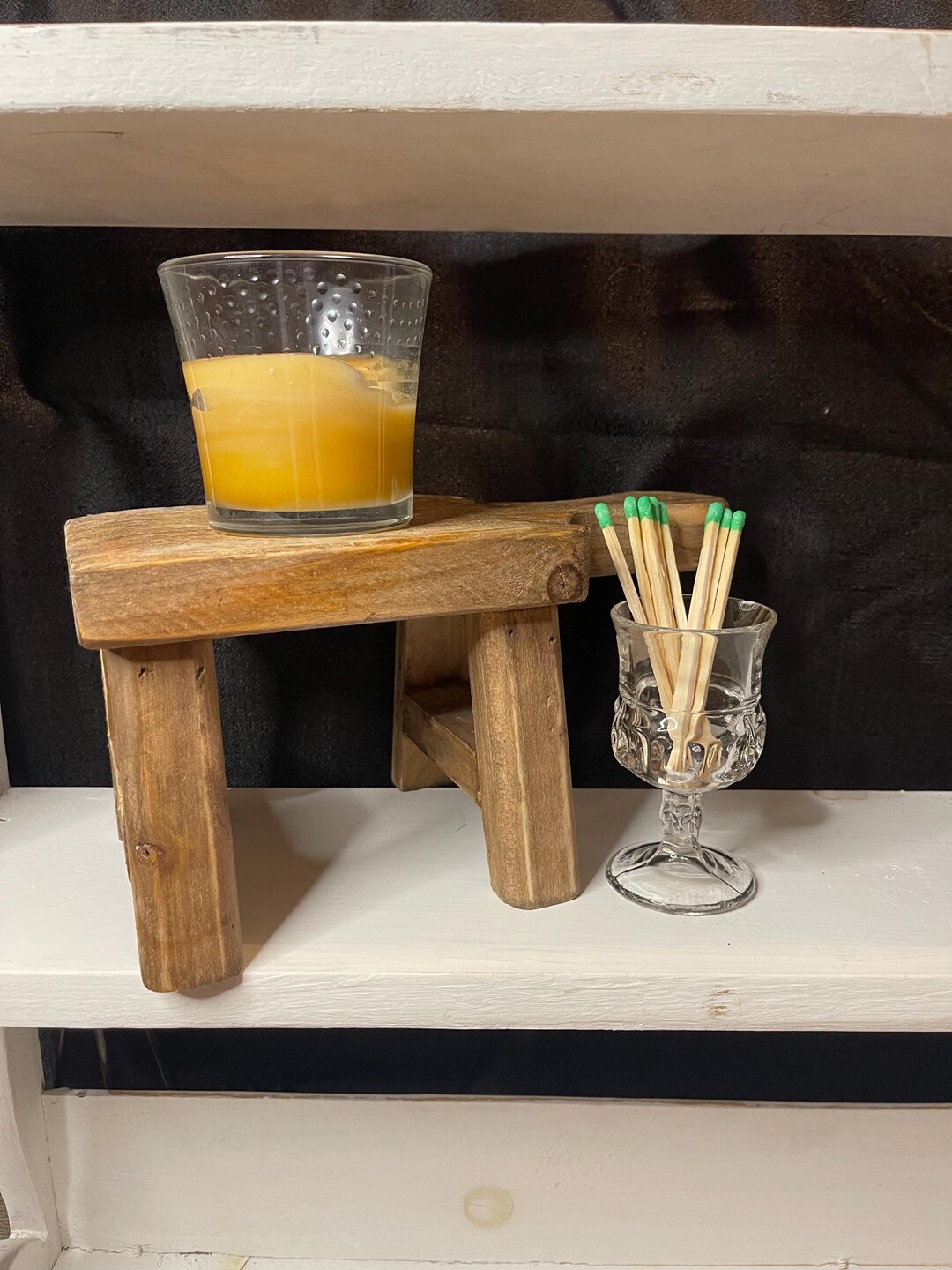 Glass Matchstick Holder With Side Striker - Etsy