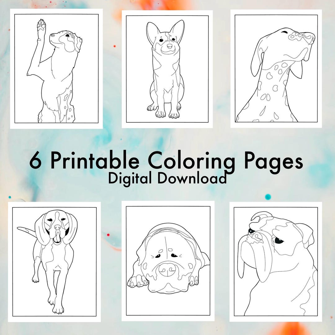Favorite Dog Coloring Pages for All Ages Digital Download Printable - Etsy
