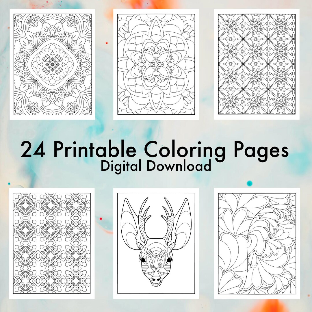Coloring Book for All Ages Assorted Designs and Animals Printable ...