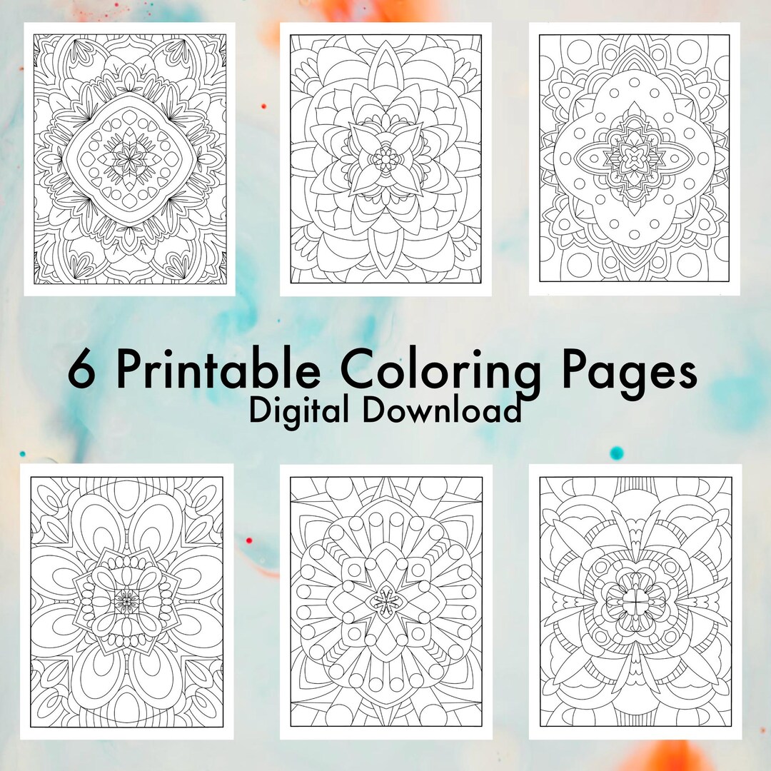 Mandala Coloring Pages Based on Nature Download and Color - Etsy