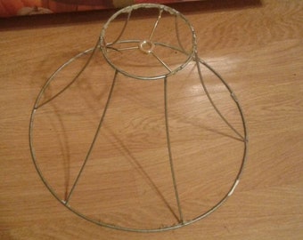 Vintage Chrome Metal Round Lamp Shade Frame / Home Decor / - Etsy