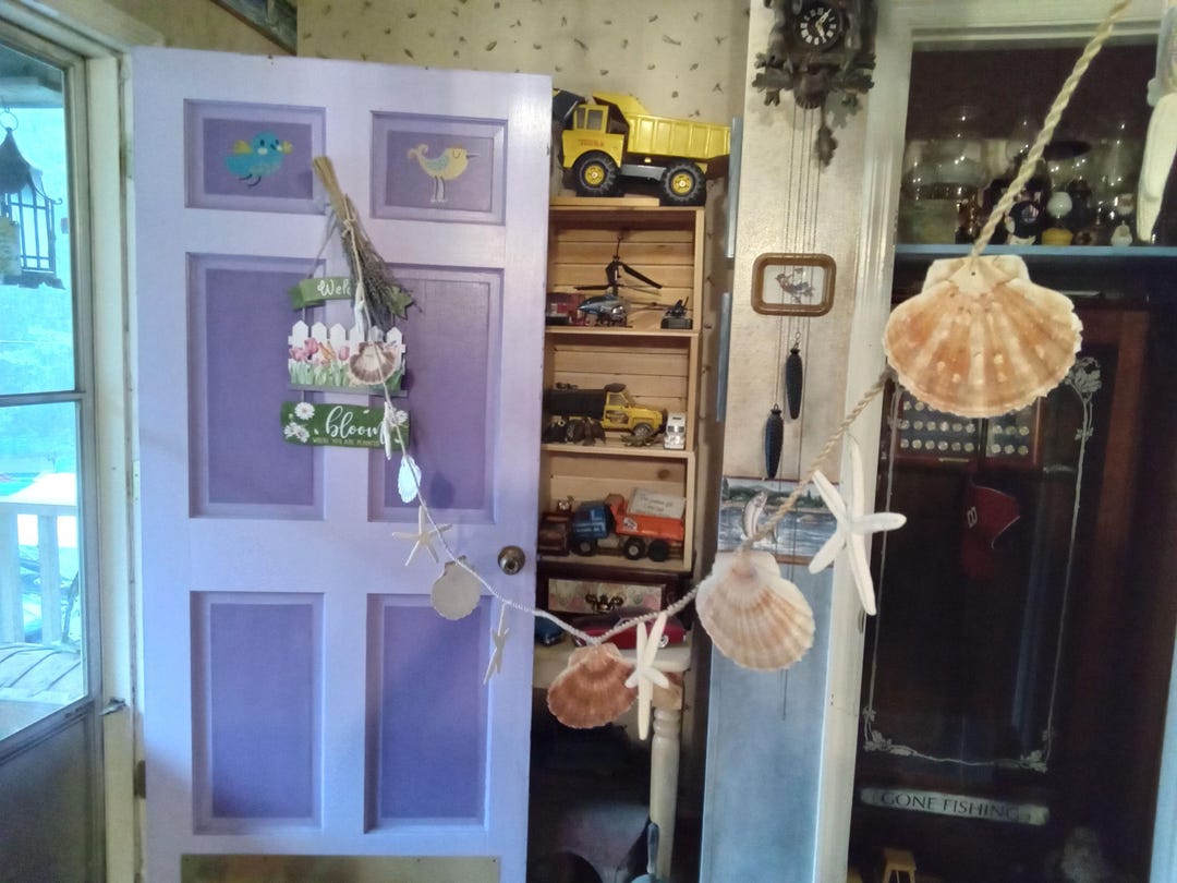 Handmade Seashell and Starfish 7 1/2 Ft. Garland / Handmade Seashell ...