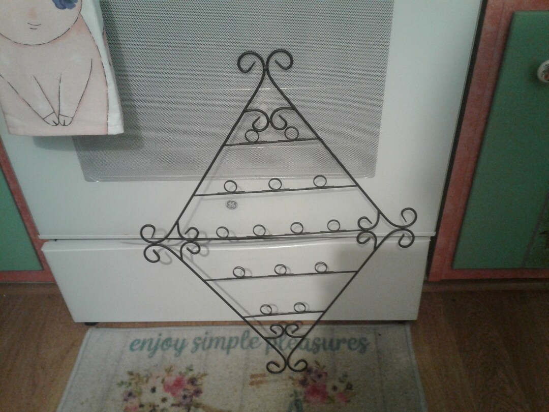 2 Black Painted Metal Diamond Shaped 24 3/4" Tall Hanging Photo ...