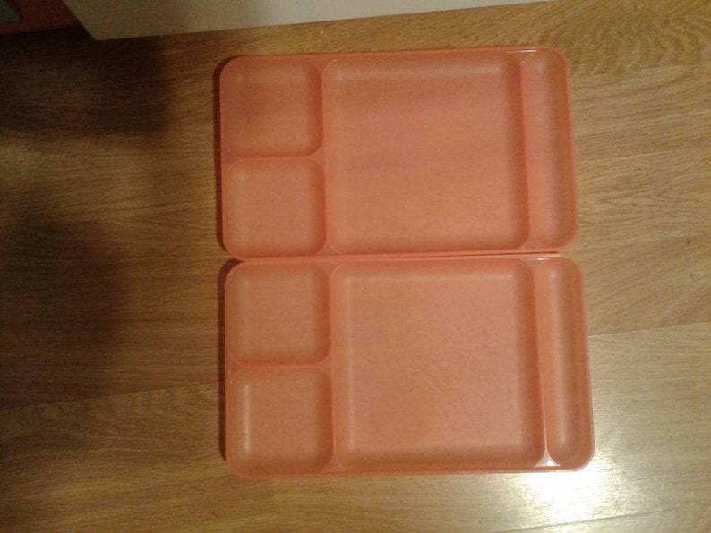 7 Vintage Colorful Long Hard Plastic Tupperware Divided - Etsy