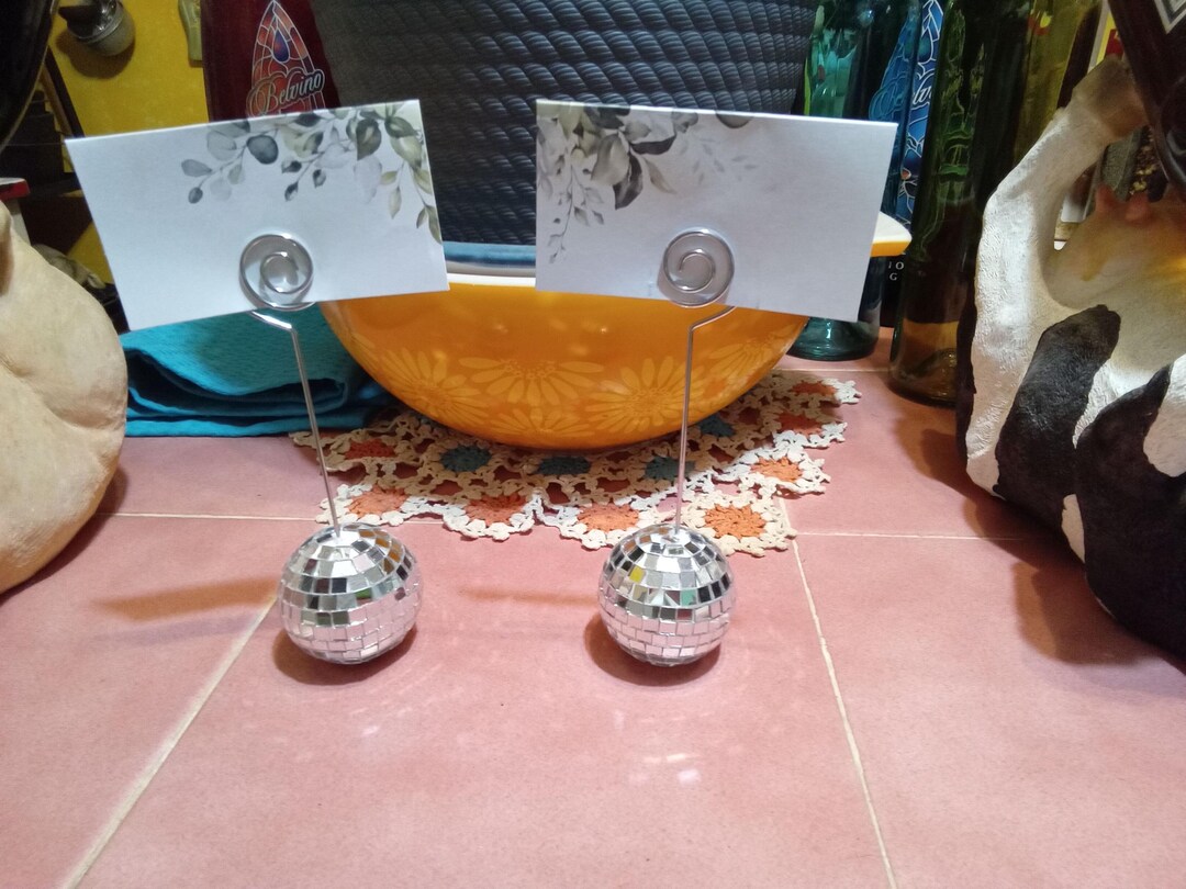 Disco Ball Table Number Holders--set of 15--(6" Tall) - Etsy