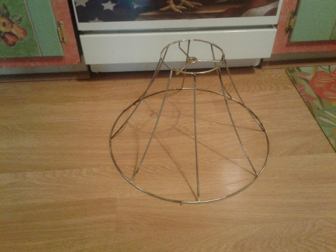 Vintage Round Metal Lamp Shade Frame--(10 1/2" Tall) - Etsy