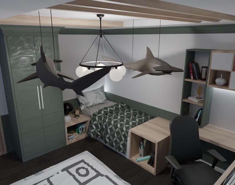 DIY Papercraft Fun and Gift Hammerhead Shark Model Printable 3D ...