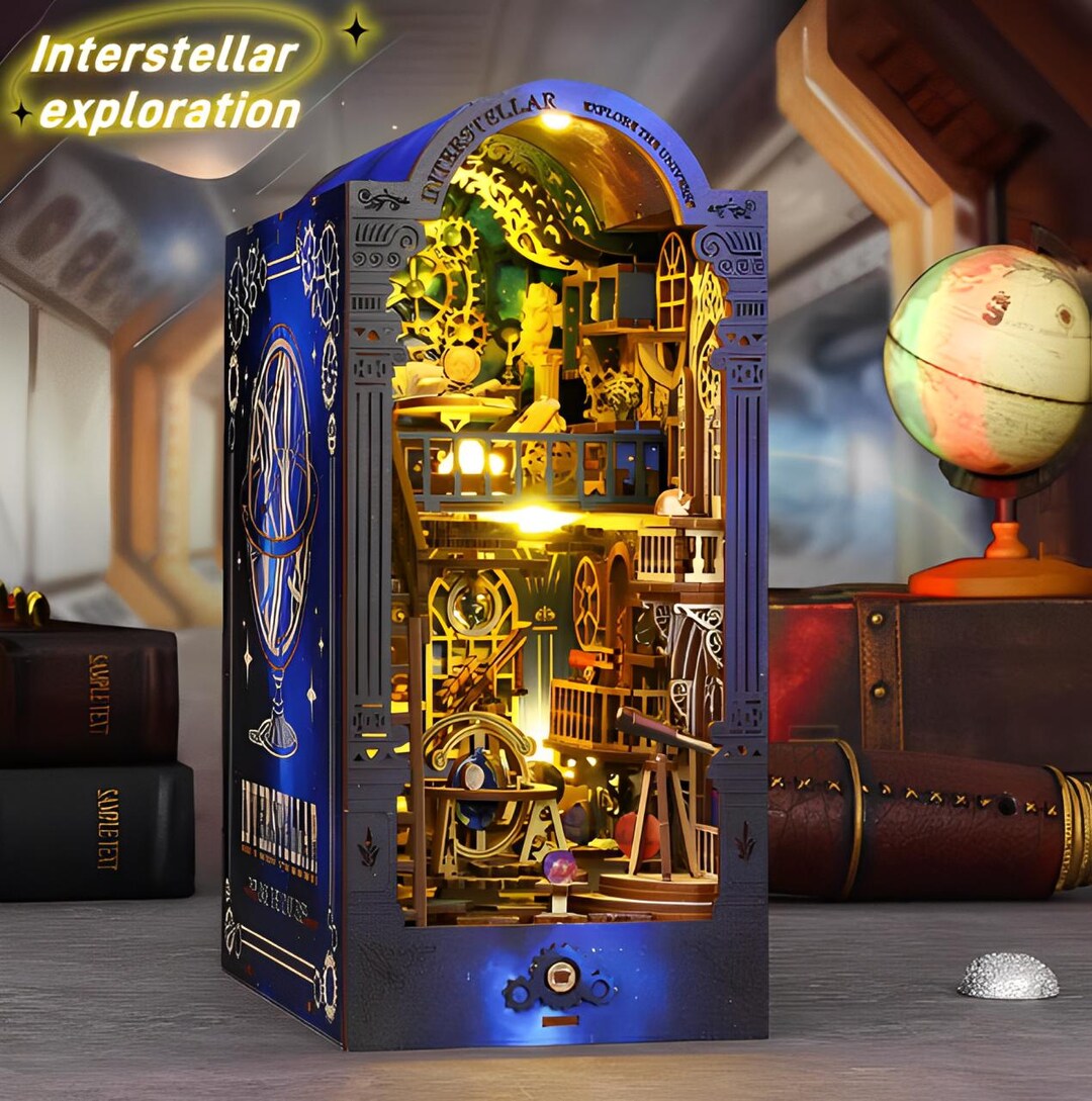 DIY Miniature Book Nook Handmade Retro Accent for Book Lovers ...