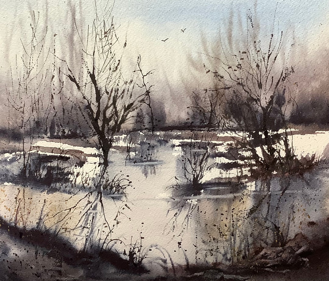 Original Signed Watercolor Landscape Painting 9x12 11x14 Matted - Etsy