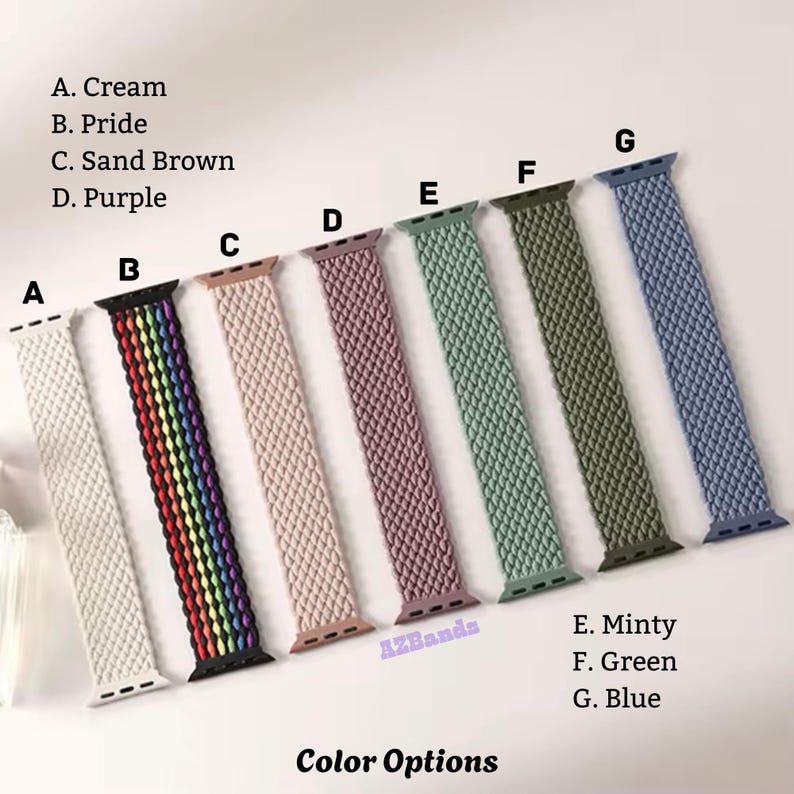 Nylon Braided Loop Apple Watch Band for All Series 38mm 40mm 41mm 42mm ...