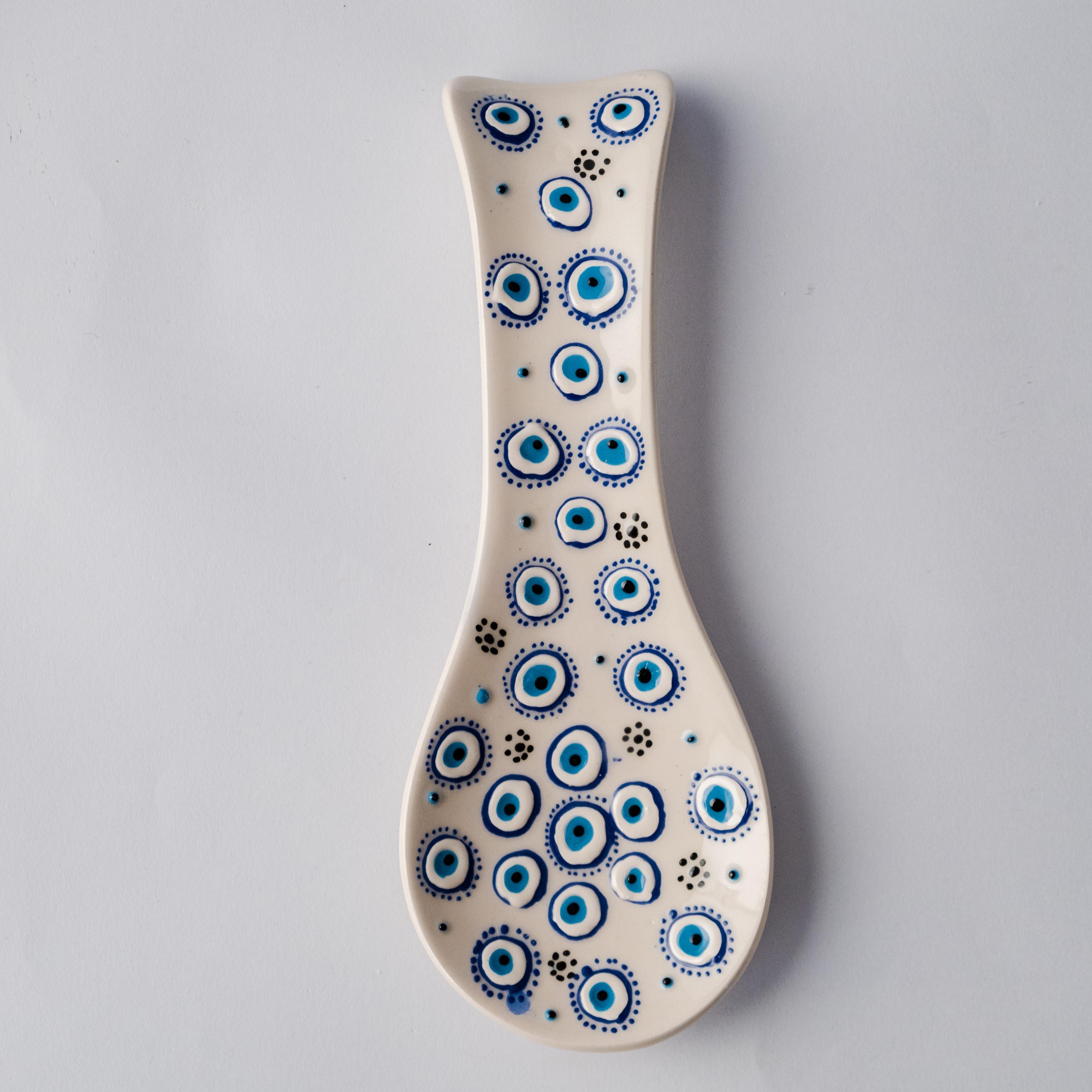 Handmade Turkish Evil Eye Ceramic Spoon Rest: Kitchen Decor - Etsy
