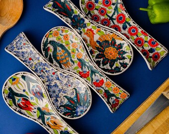 Handmade Turkish Evil Eye Ceramic Spoon Rest: Kitchen Decor - Etsy