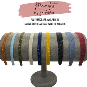 Minimalist Headbands | Preppy Hair Bands | 9 Color Choices in Skinny ...