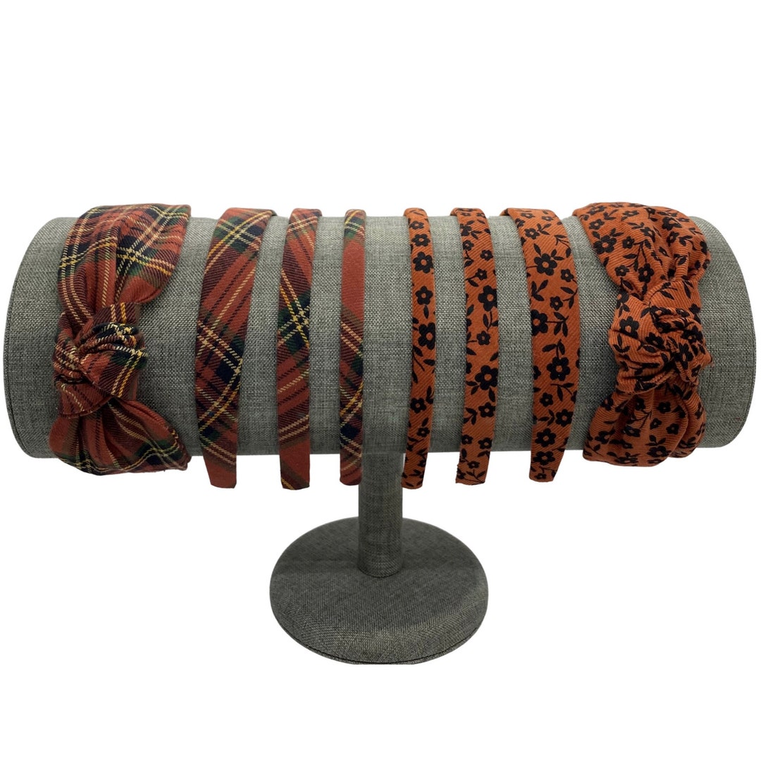 Fall & Winter Headbands | Earth Tone Plaid or Rust Floral | Hair Bands ...