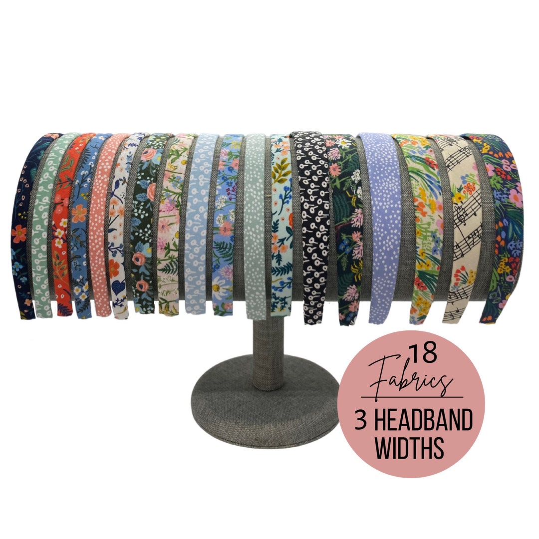 Headbands Made From Rifle Paper Co. Fabrics | Skinny Headband, Thin ...