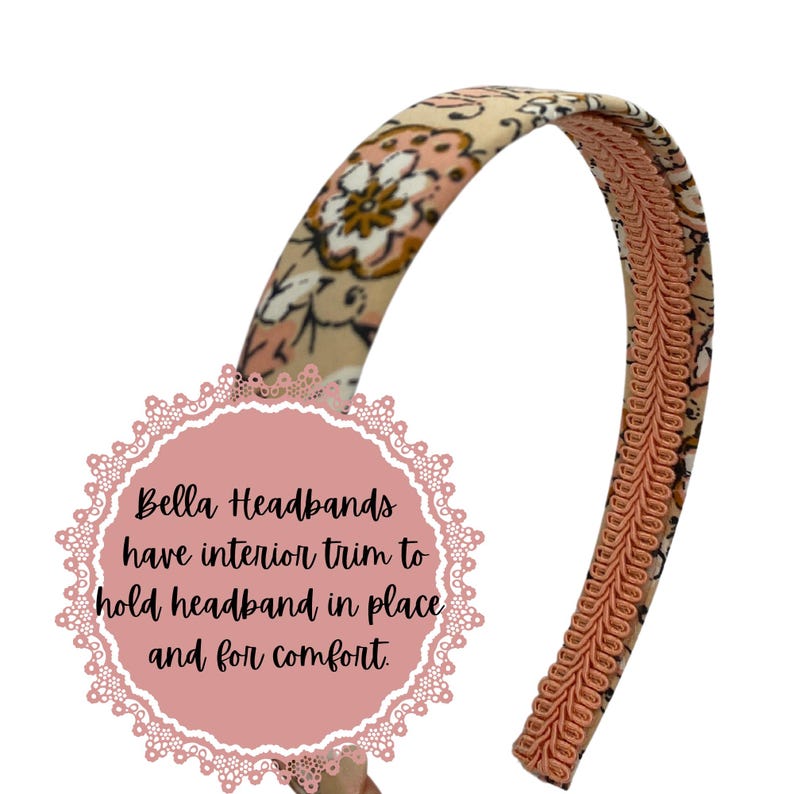 Summery Hard Headbands Made From Coral, Peach, Salmon Colored Fabrics ...