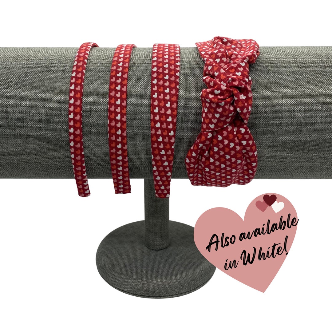 Valentine's Day Headbands & Top Knots - Red Heart Headbands for Girls ...