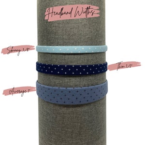 Minimalist Headbands | Preppy Hair Bands | 9 Color Choices in Skinny ...