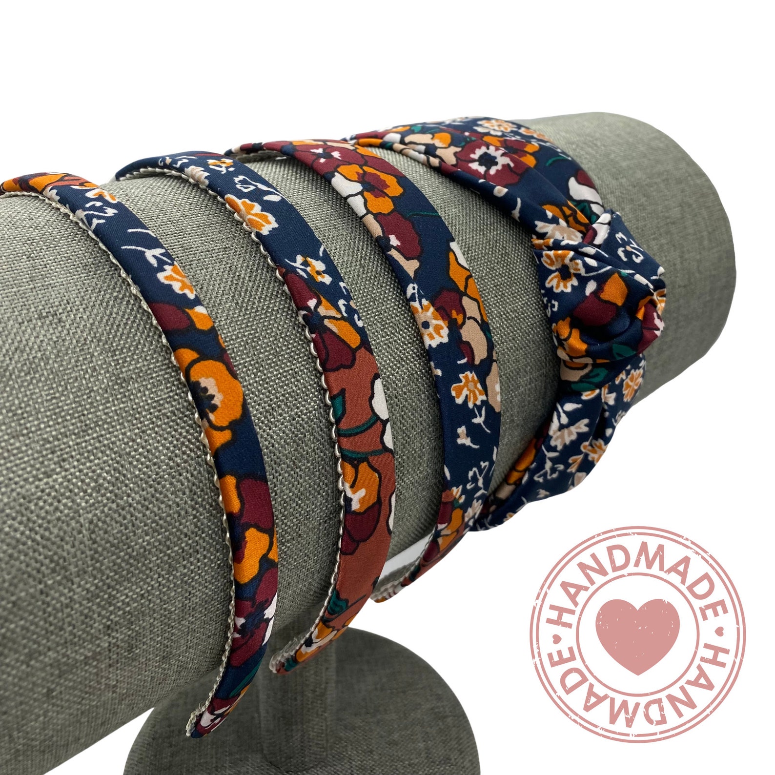 Navy & Rust Fall Headbands Skinny Headband Thin Headband - Etsy