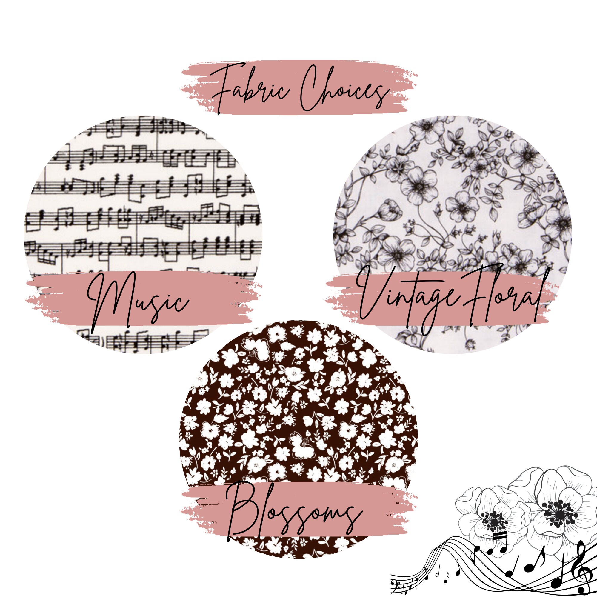 Black & White Headbands, Top Knots | Floral or Music Headbands | Women ...