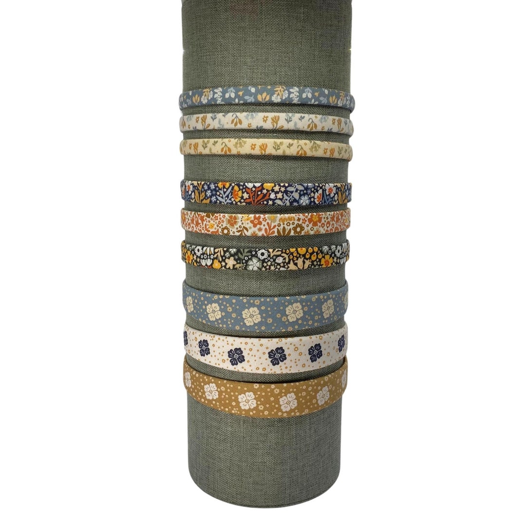 Neutral Floral Headband: Fabric Hair Band, Skinny or Wide - Etsy