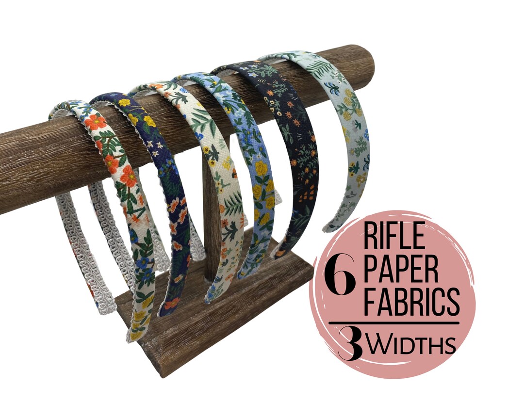 Headbands Made From Rifle Paper Co. Camont Fabrics | Skinny Headband ...
