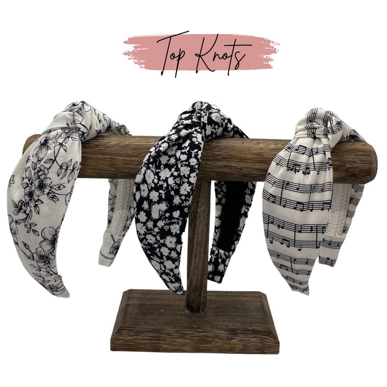 Black & White Headbands, Top Knots | Floral or Music Headbands | Women ...