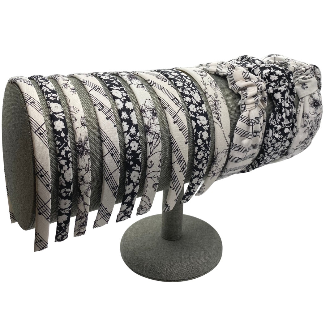 Black & White Headbands, Top Knots | Floral or Music Headbands | Women ...