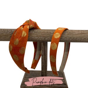Fall Top Knot and 1 Inch Headbands - Autumn Colors | Pumpkin, Charcoal ...