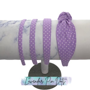 Floral and Polka Dot Headbands | Retro Flowers or Pin Dots| Skinny ...