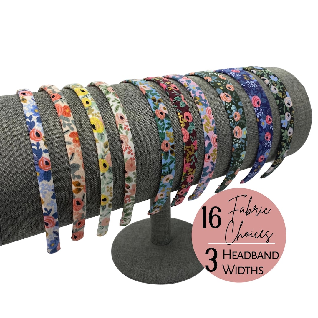 Rosa Floral Headbands From Rifle Paper Co Fabrics | Skinny Headband ...