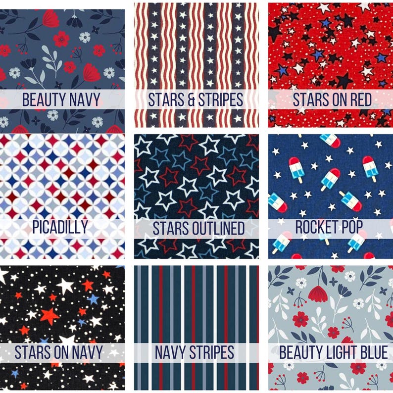 American Patriotic Headband: Red, White & Blue Fabric Headbands - Etsy